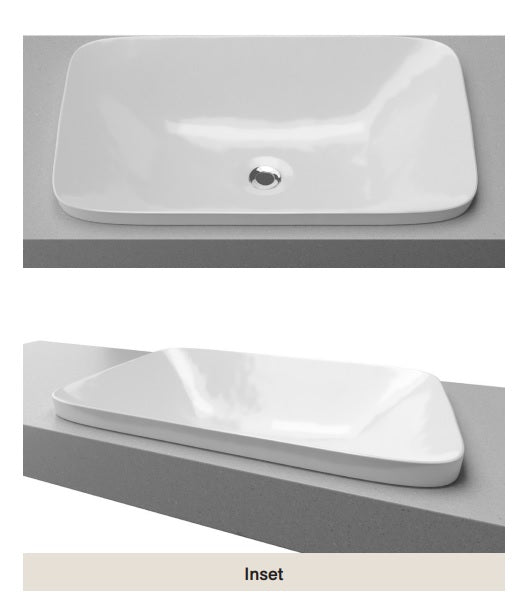 Timberline George Inset Basin (Gloss White) — The Bathroom Biz