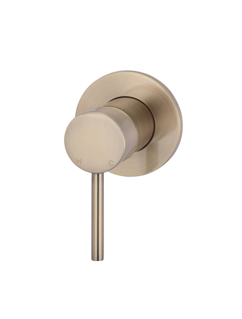Meir Round Champagne Wall Mixer — The Bathroom Biz